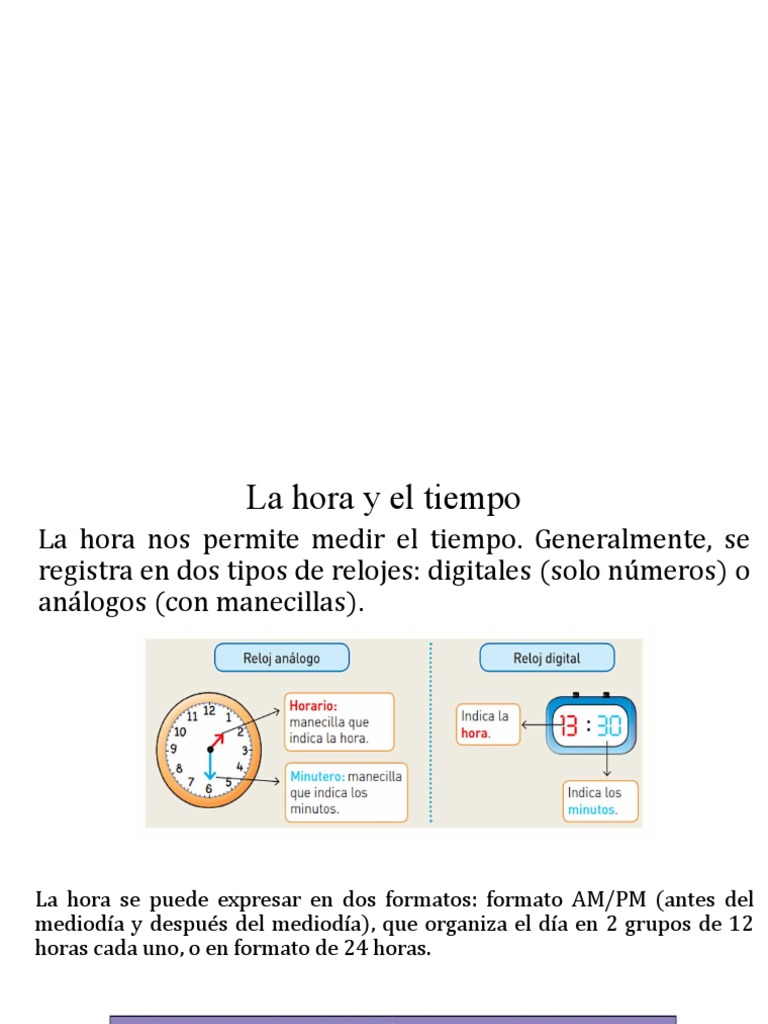 El Tiempo y La Hora | PDF