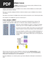 Cálculo do Mínimo Múltiplo Comum (MMC) | PDF | Número primo | Matemática