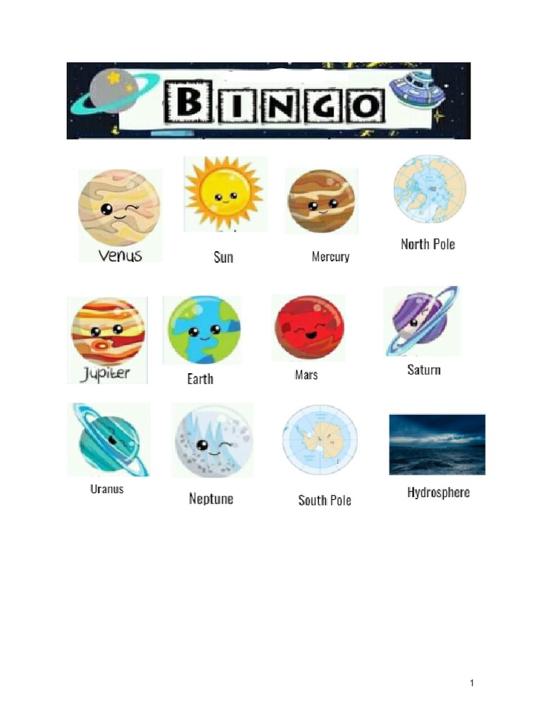 BINGO Vocabulario | PDF