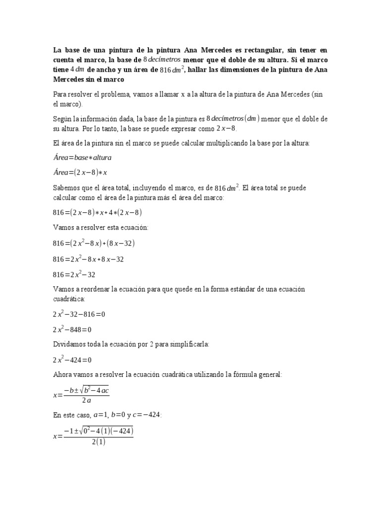 ejercicio 6 | PDF | Raíz cuadrada | Ecuaciones