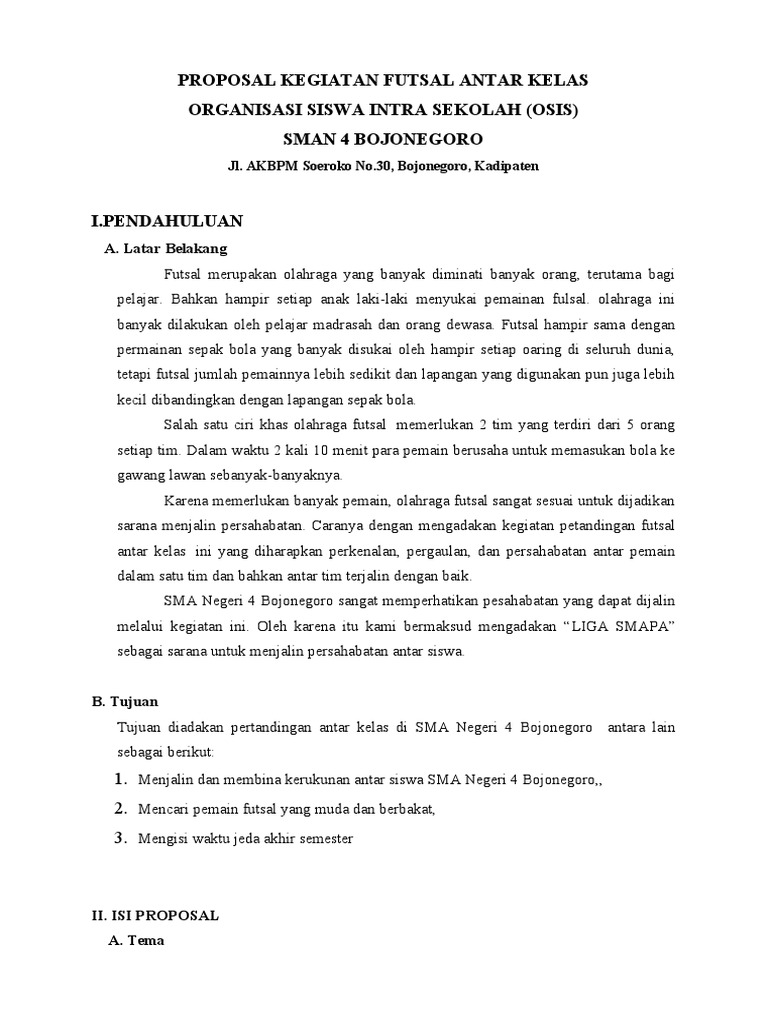 Proposal Kegiatan. Indo | PDF