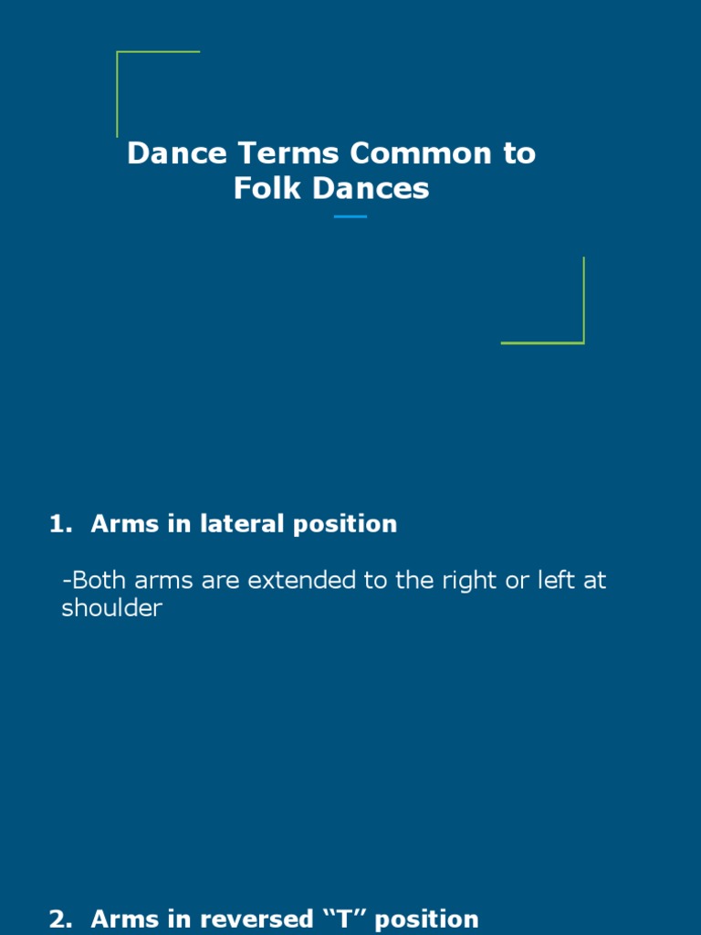 Common Folk Dance Terms Explained | PDF