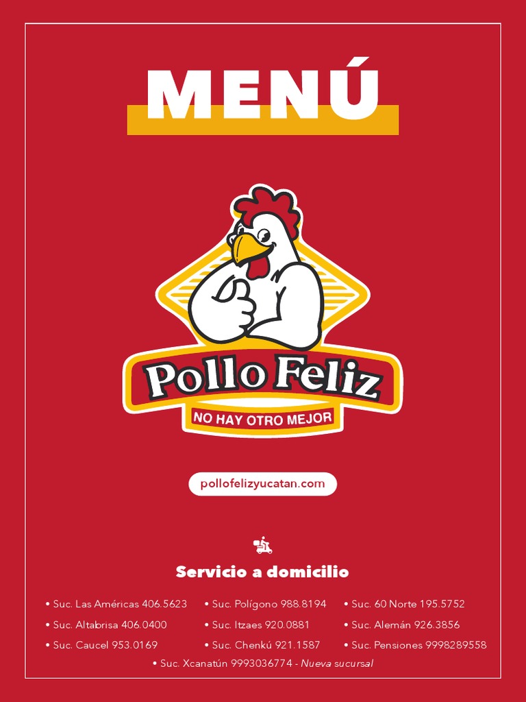 Menu Pollo Feliz Merida Ene2023 | PDF | Cocinando | Cocina occidental