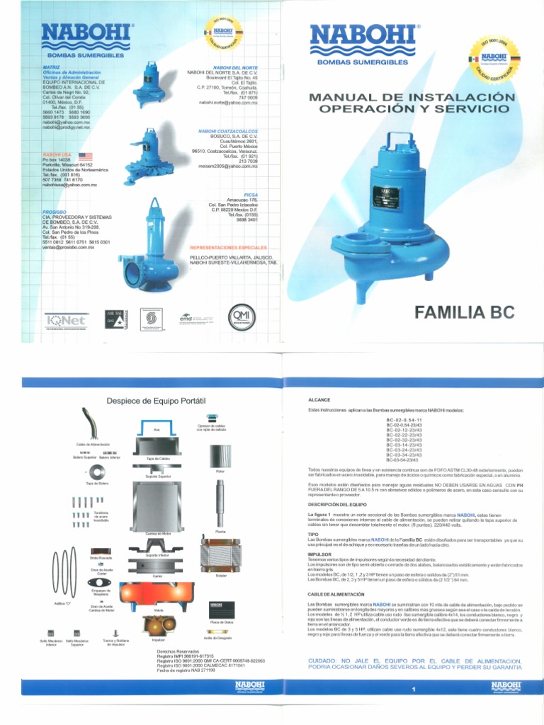 Manual Bombas Nabohi | PDF