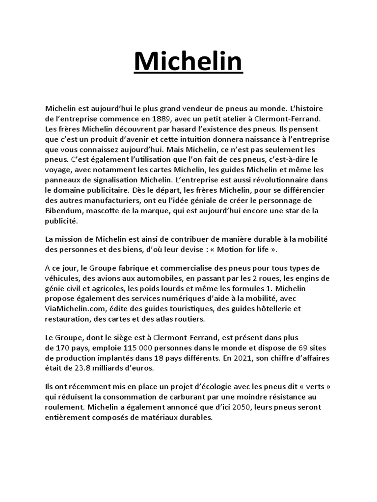 Michelin | PDF