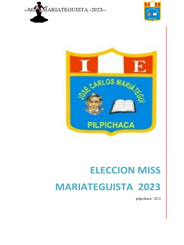 Bases Del Concurso para La Elección de La Miss Mariateguista 2023 | PDF