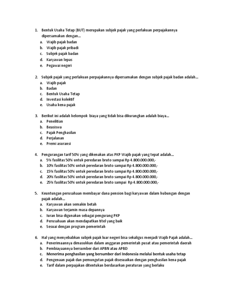 Lat Uts GNP Xi Adm - Pajak | PDF