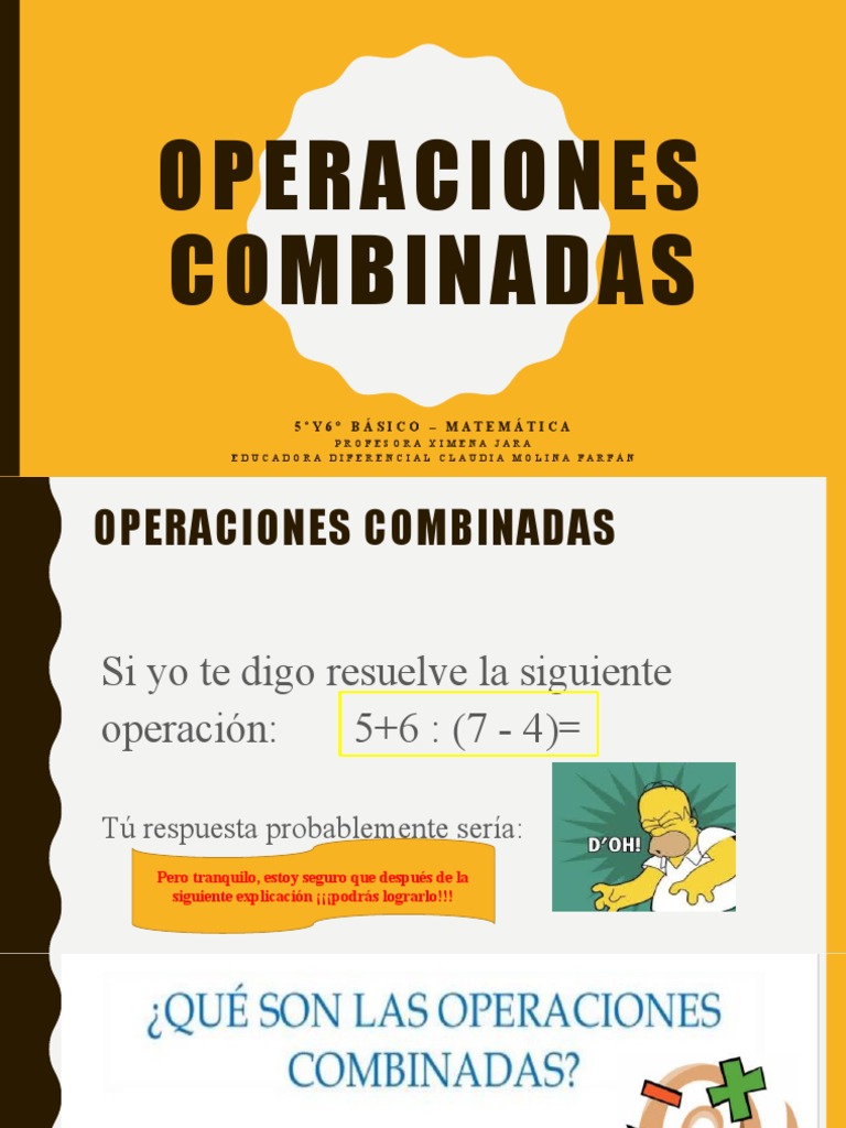 Clase Operaciones Combinadas Martes 09 de Mayo | PDF | Multiplicación ...