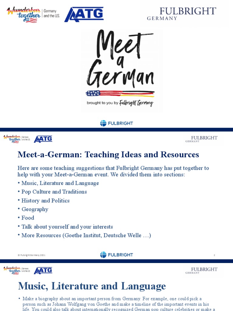 Meet A German 2021 Ideas For Presentations Pdf Germany World