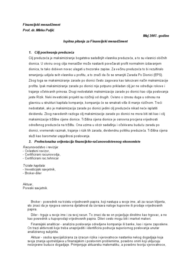 Skripta Sa Pitanjima Fm Pdf