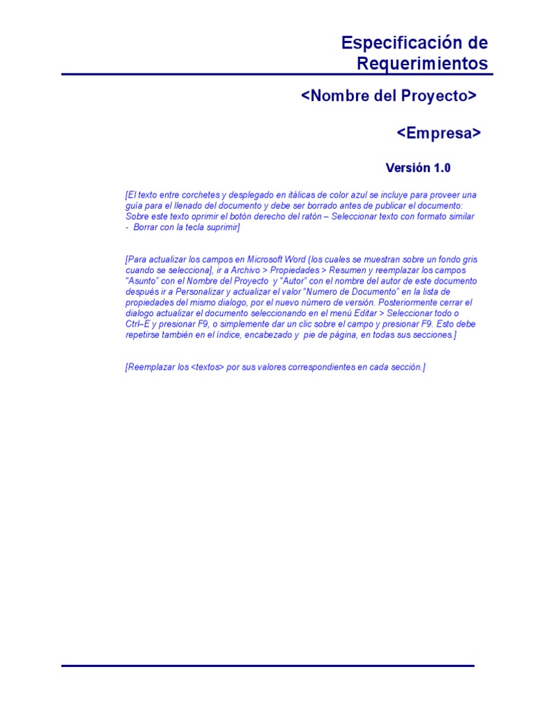 Formato Especificacion de Requerimientos (SRS) | PDF