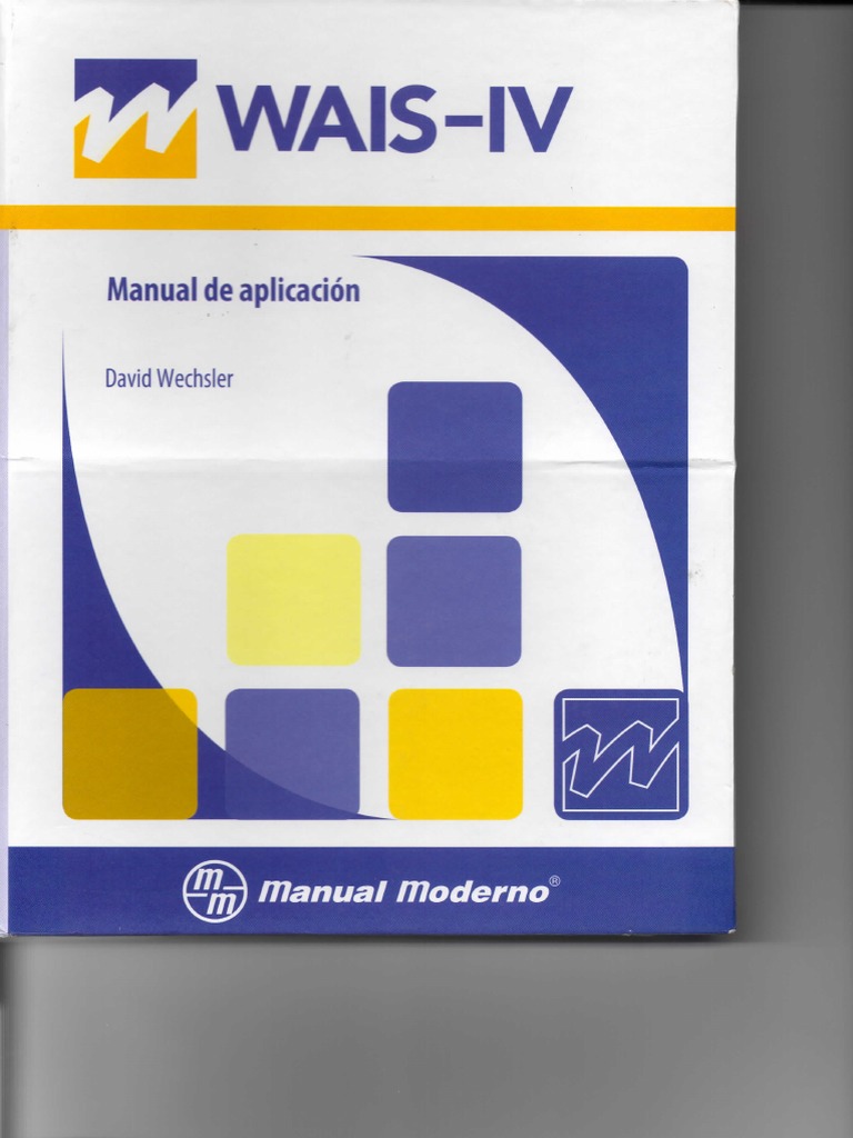 WAIS IV Manual De Aplicaci n PDF