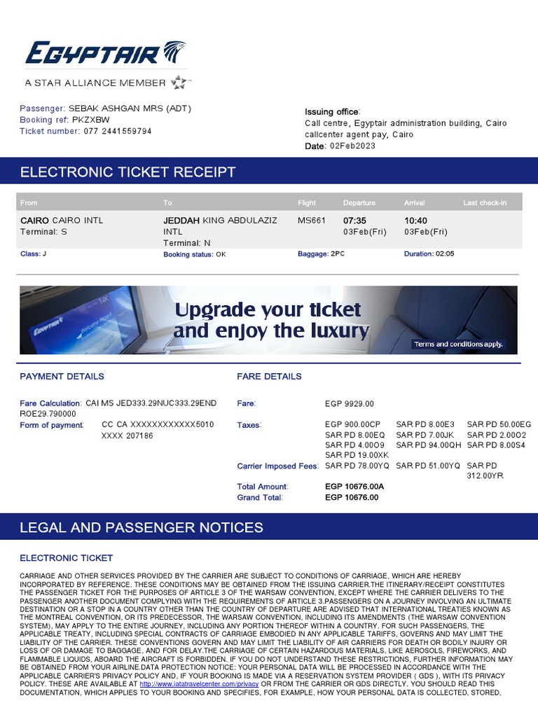 Your Electronic Document(s) - 4 | PDF | Airlines