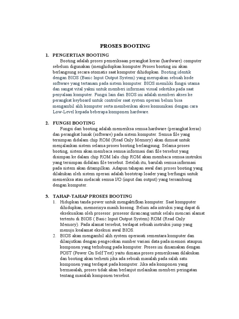 Proses Booting | PDF