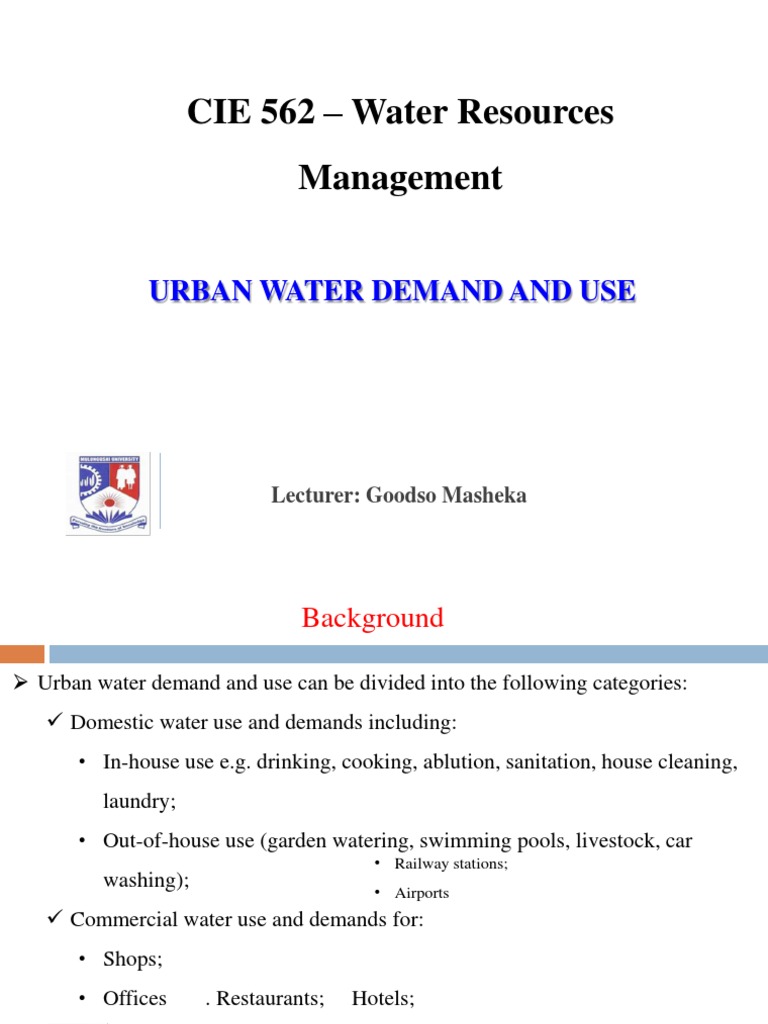 Lecture 6 - CIE 562 | PDF | Leak | Water