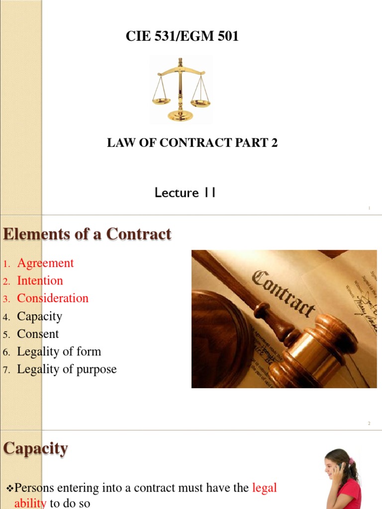 Lecture 11 - CIE 531 - EGM 501 - 2021 | PDF | Breach Of Contract | Justice