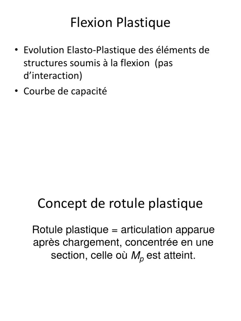 Flexion Plastique-Cours | PDF