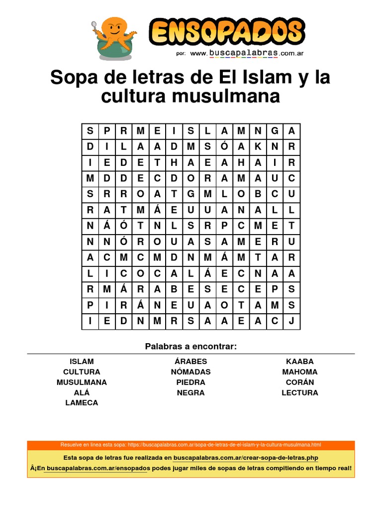 sopa-de-letras-de-el-islam-y-la-cultura-musulmana | PDF