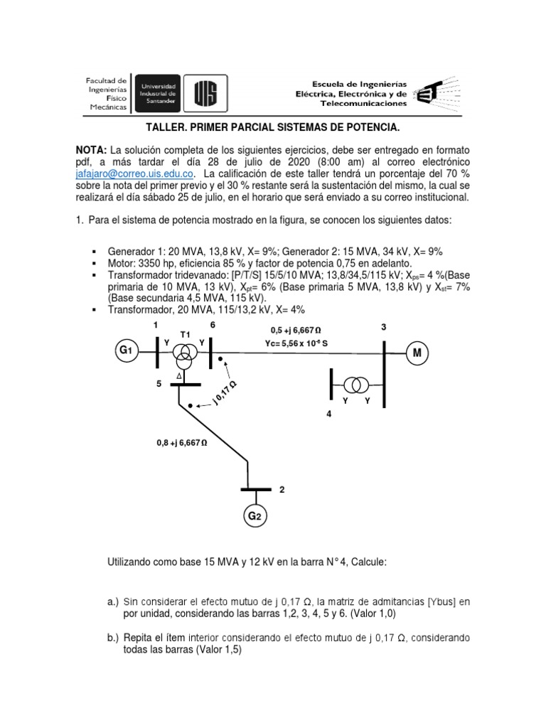 Taller Previo SP | PDF | Transformador | Energia electrica