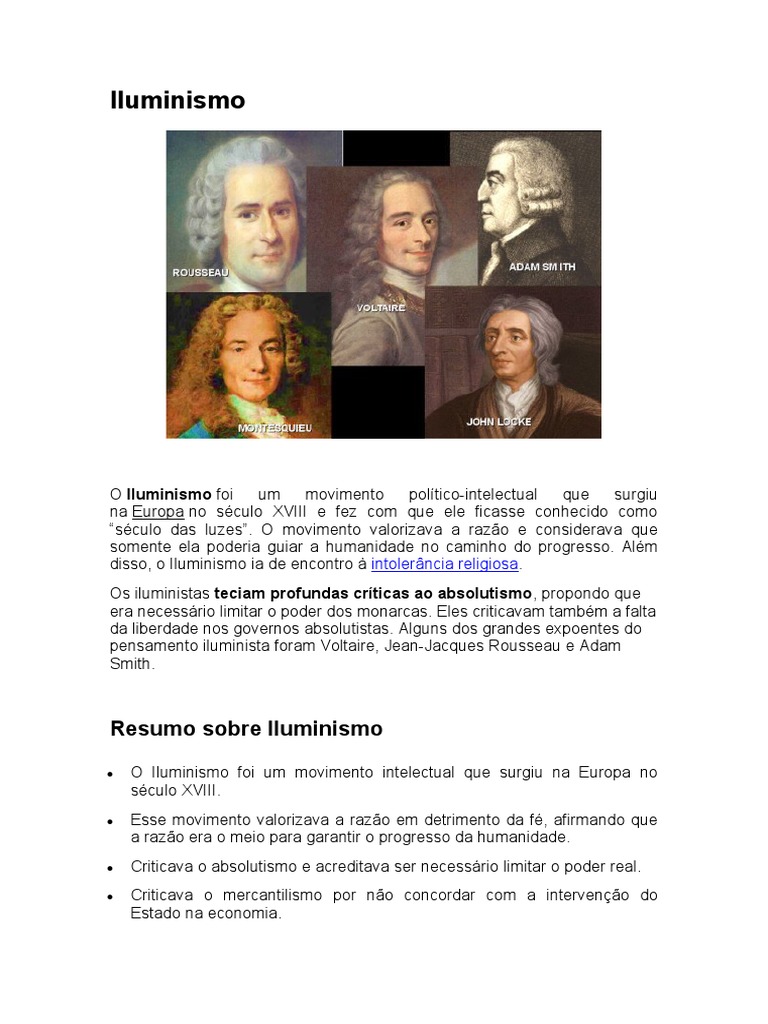 Iluminismo | PDF | Iluminismo | Estado