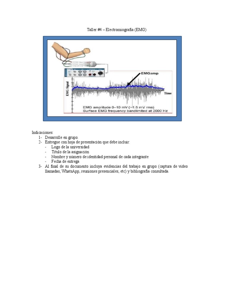 Taller4 EMG | PDF | Electromiografia | Anatomía