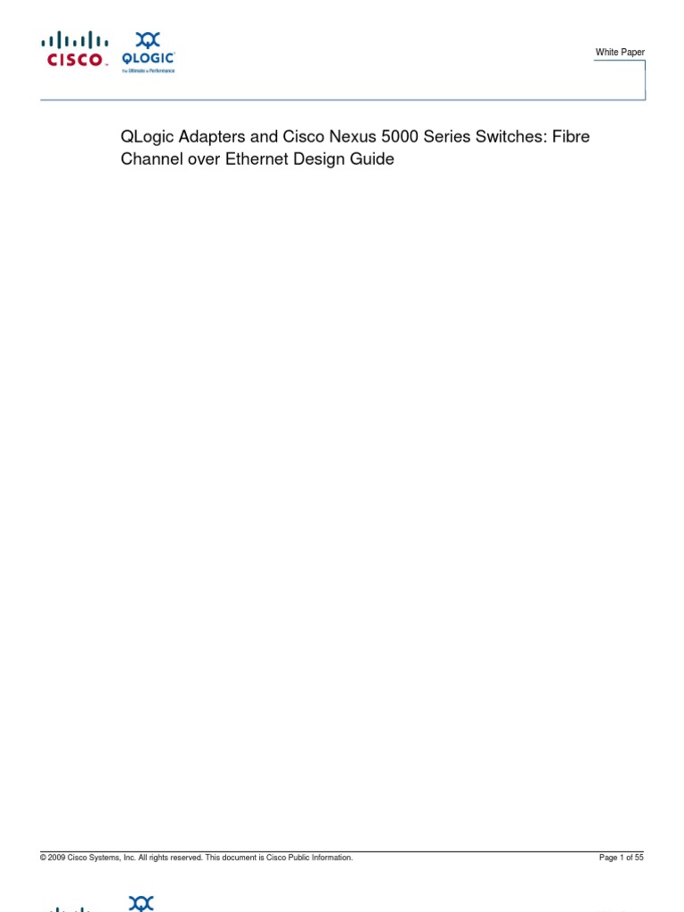 QLogic Cisco FCoE Design Guide | PDF | Telecommunications Standards ...