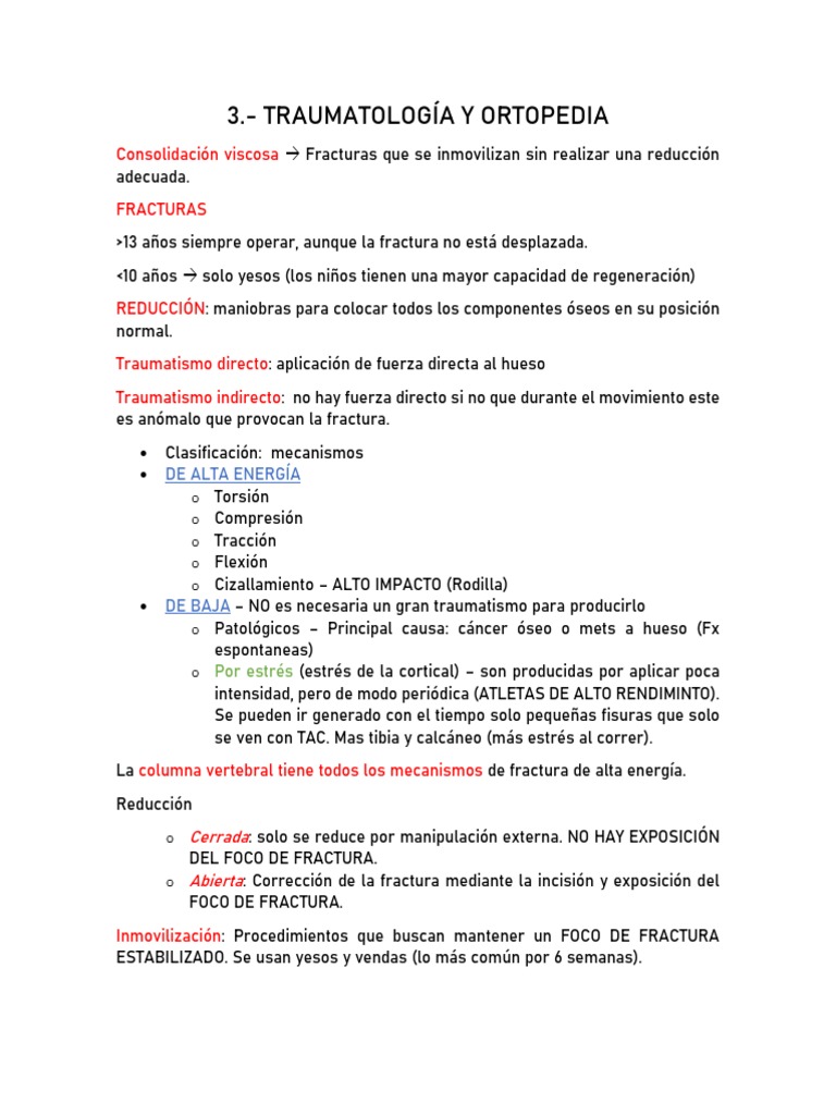 Traumatología y Ortopedia | PDF