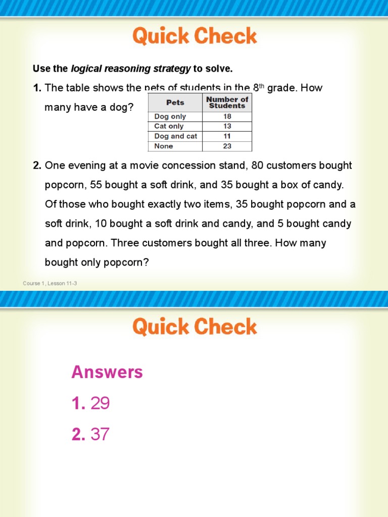 Chapter 11 Lesson 3 Presentation Course 1 | PDF | Quartile | Statistical Analysis