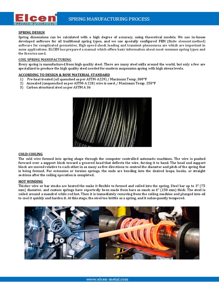 SPRING-MANUFACTURING-PROCESS | PDF | Steel | Paint