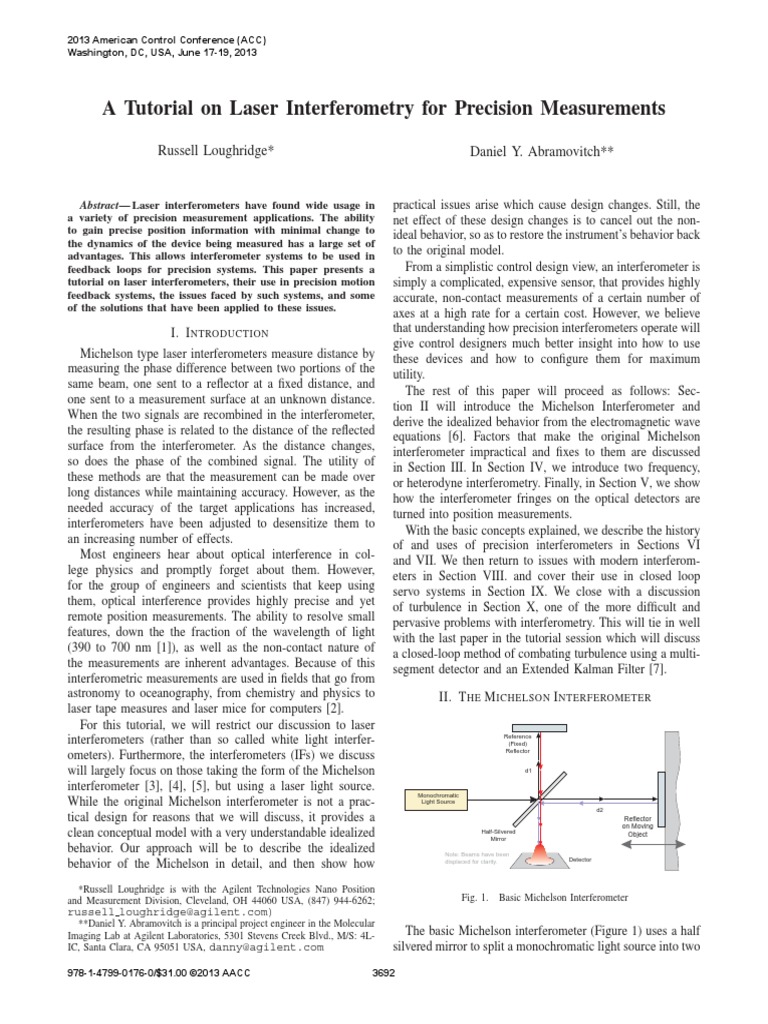 A Tutorial On Laser Interferometry For P | PDF | Interferometry | Polarization (Waves)