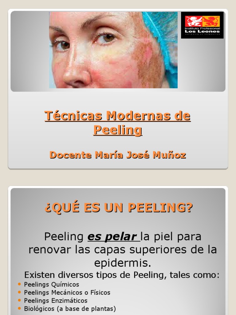 CURSO PEELING MARÍA JOSÉ MUÑOZ los leones | PDF | Piel | Ácido