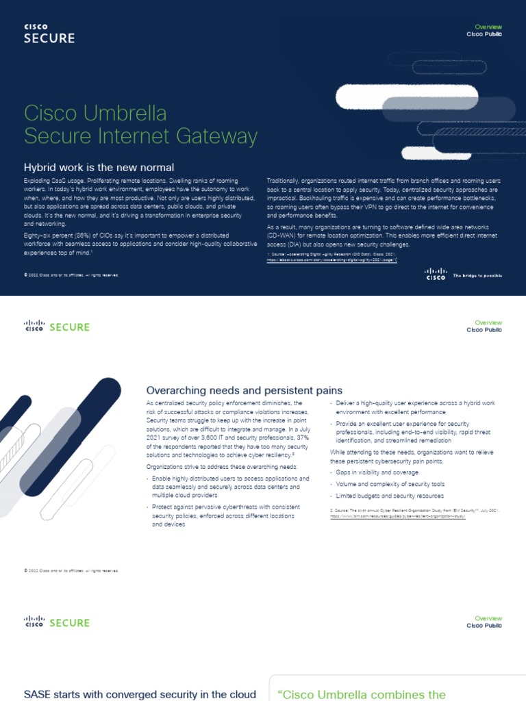 Umbrella Secure Internet Gateway | PDF | Cloud Computing | Computer ... Umbrella Secure Internet Gateway | PDF | Cloud Computing | Computer ...