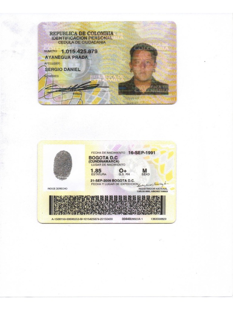 Cedula Daniel Ayanegua-1 | PDF