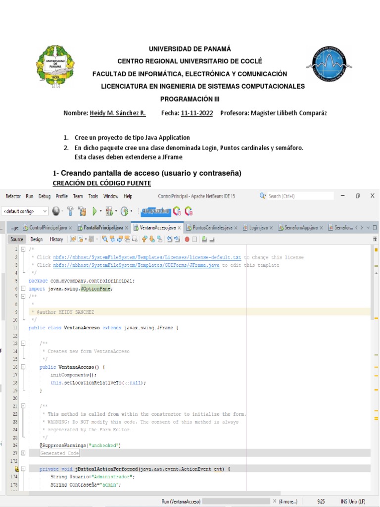 Taller de Controles y Eventos en Java | PDF