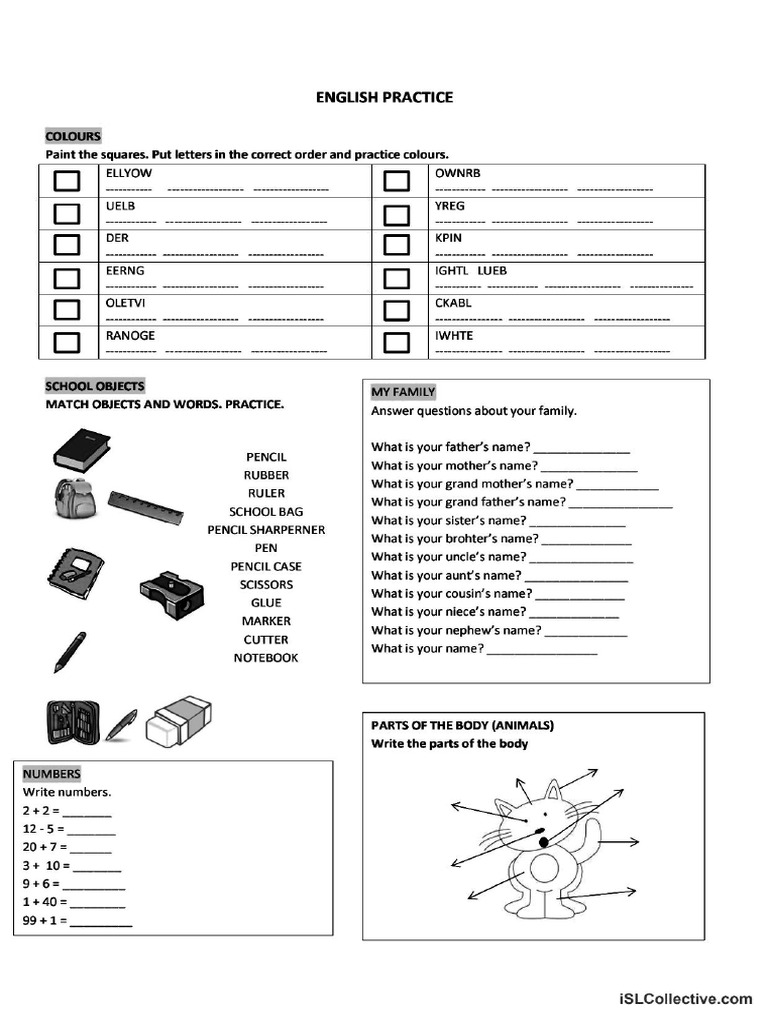 Basic English Test 4 | PDF