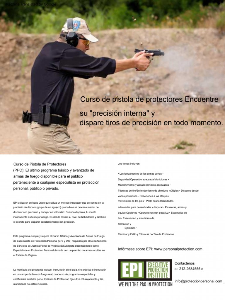 Protectors Pistol Course | PDF | Armas de fuego