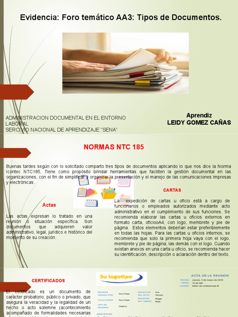 Tipos de Documentos | PDF