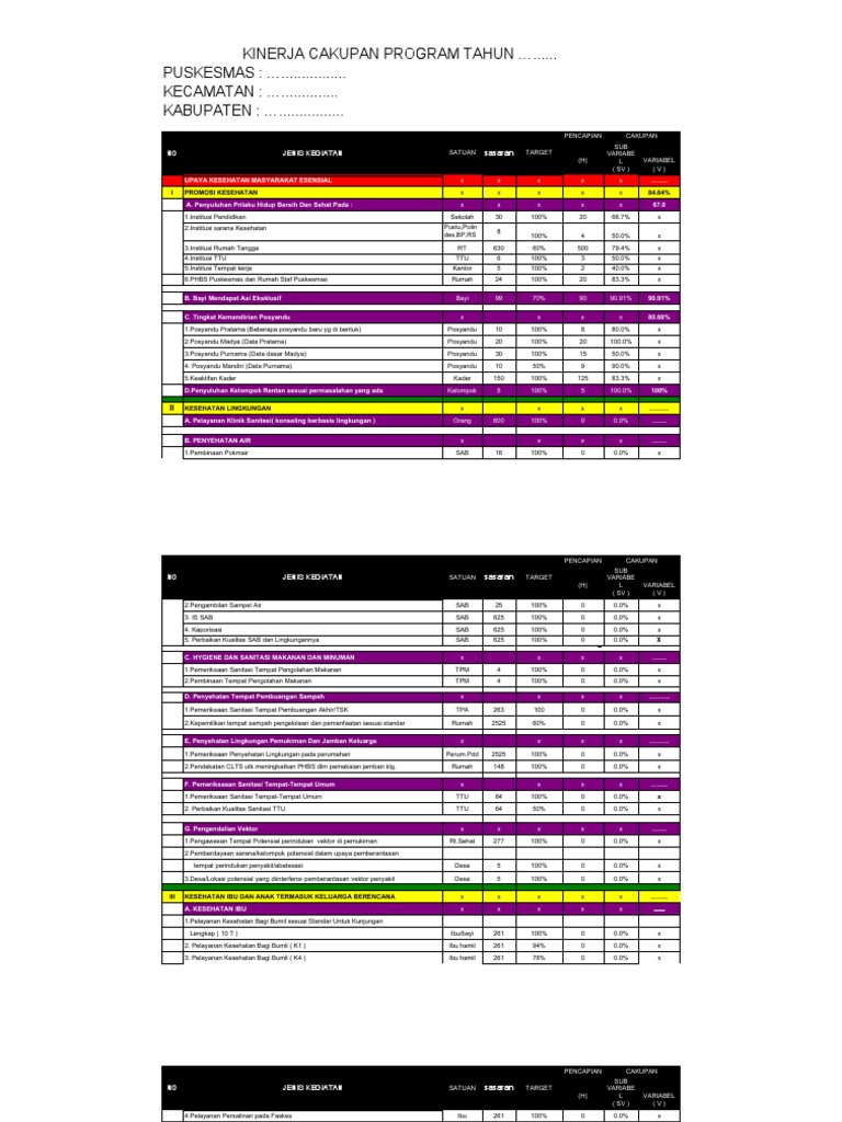 Instrumen PKP Cakupan Program | PDF