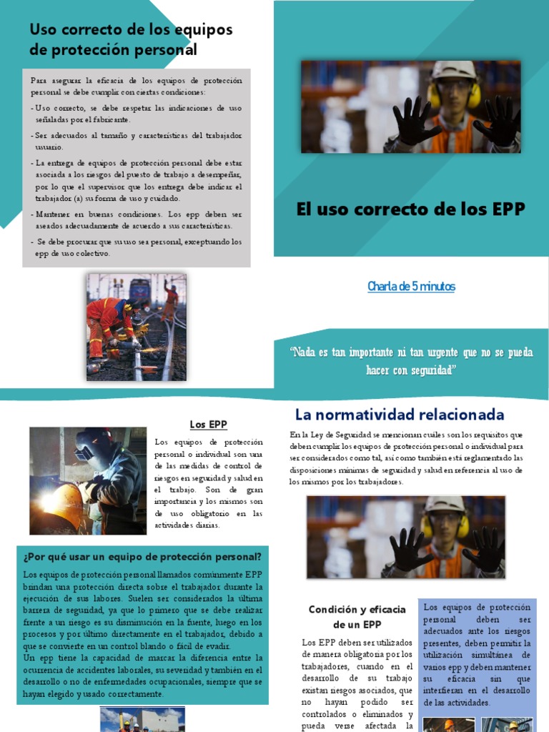 Charla 26. El Uso Correcto de Los Epp | PDF