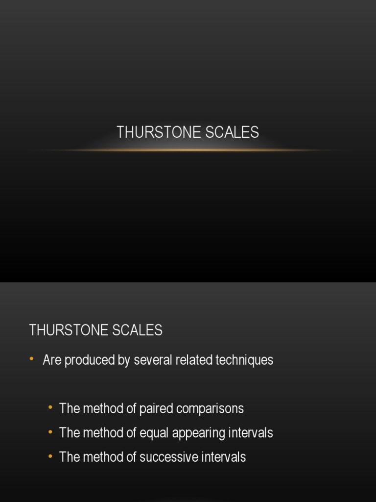 Thurstone Scales | Download Free PDF | Percentile | Median