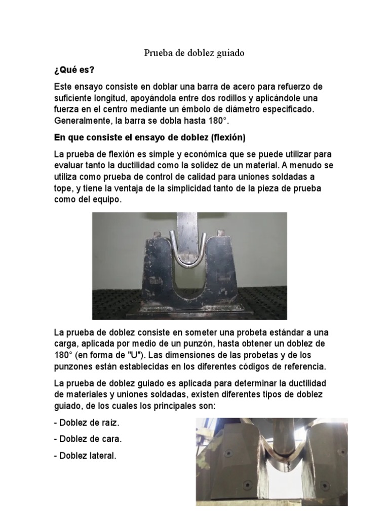 Prueba de Doblez Guiado | PDF