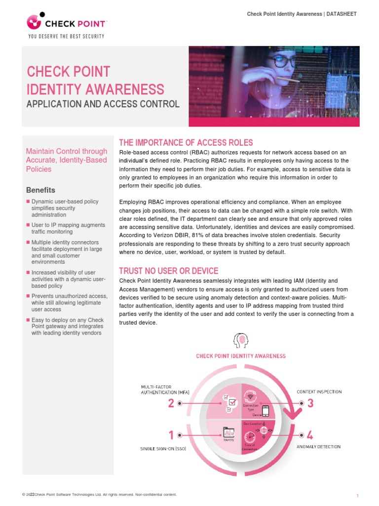 Check Point Identity Awareness Datasheet | PDF