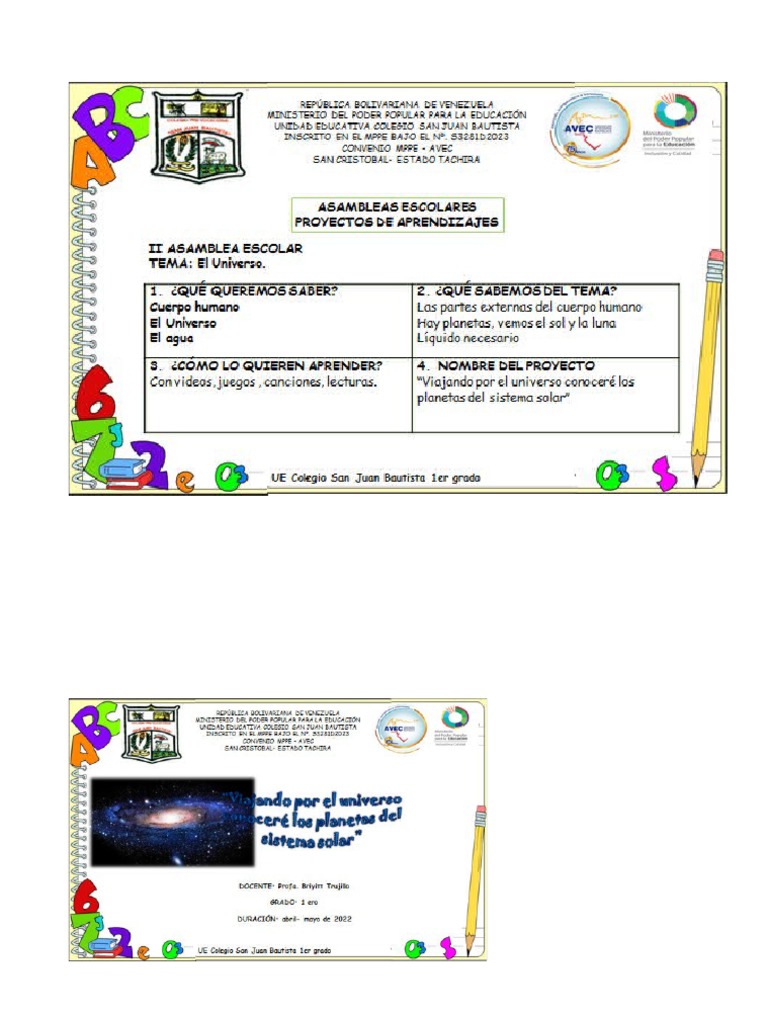 Proyecto de 1er Grado | PDF