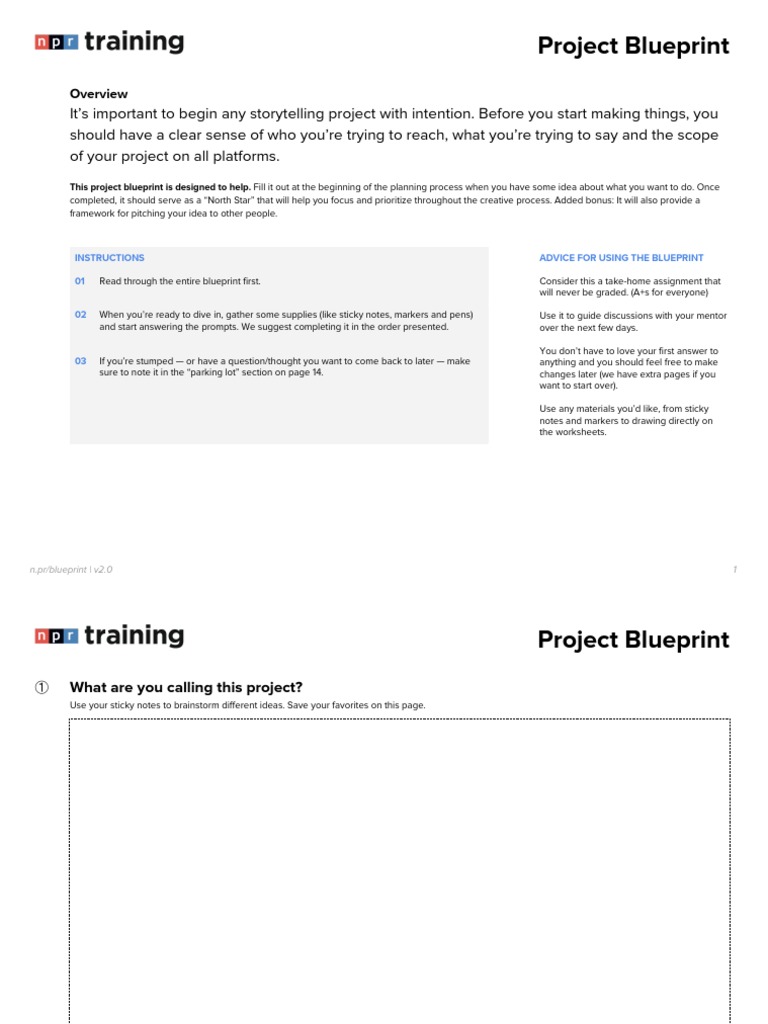 Project Blueprint for Storytelling Success | PDF | Social Media ...