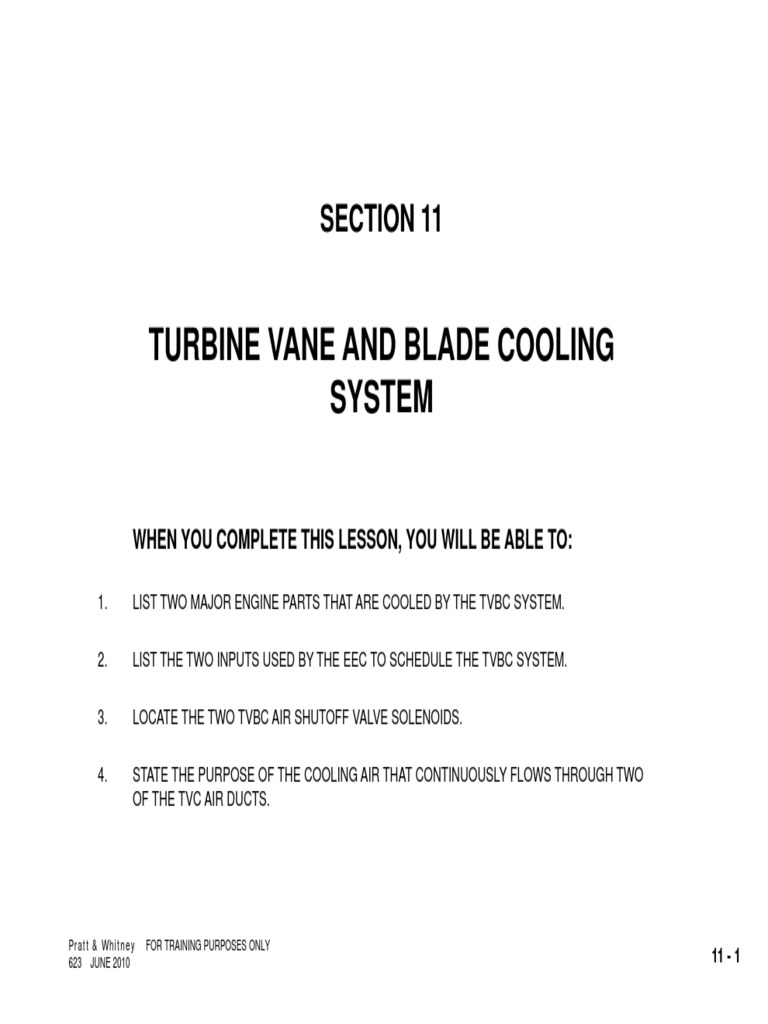 623-11 - Turbine Vane and Blade Cooling System | PDF