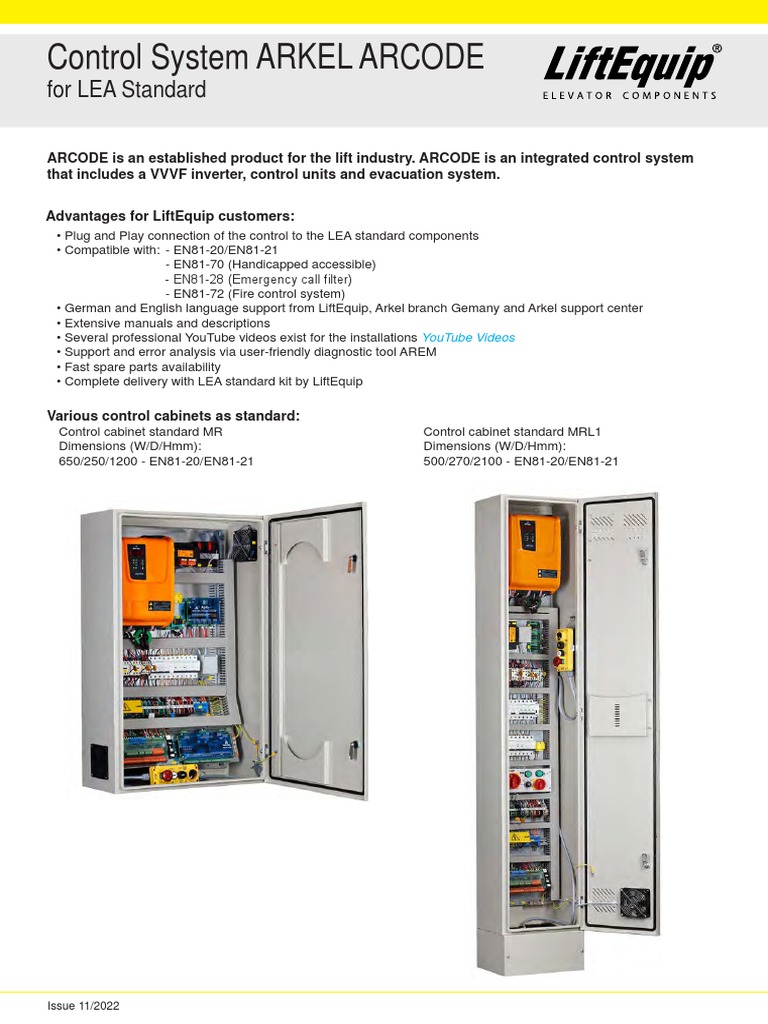 ARKEL ARCODE Control-System For LEA-Standard en | PDF | Elevator | Computing