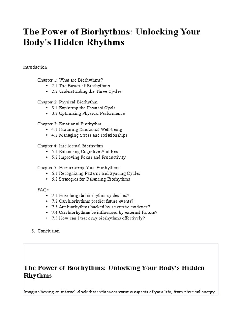 Biorhythm Us Pdf