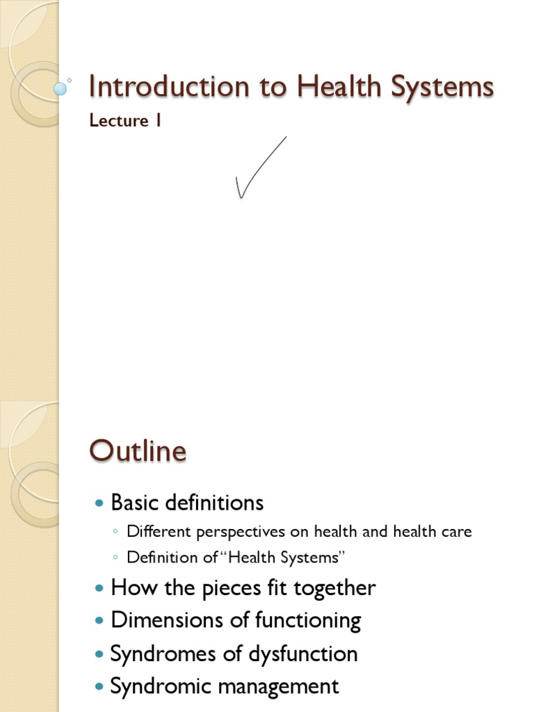 Introduction To Health Systems 4 | PDF | Health Administration | Health ...