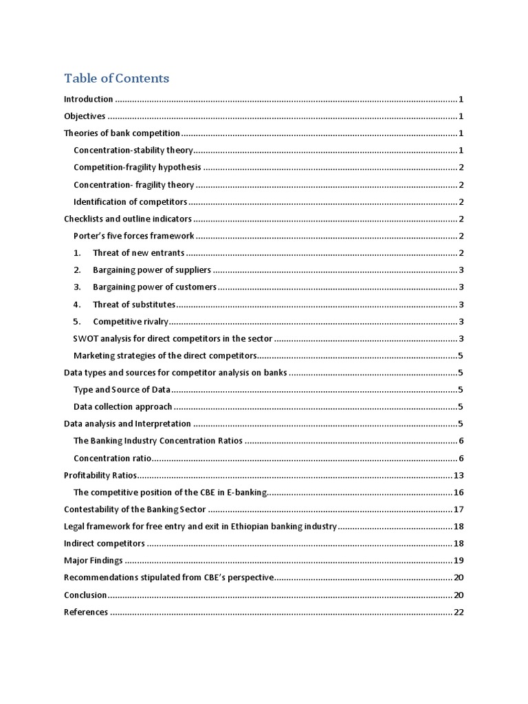 Competitor Analysis On Banks CBE's Case Study - Finals | PDF | Banks ...