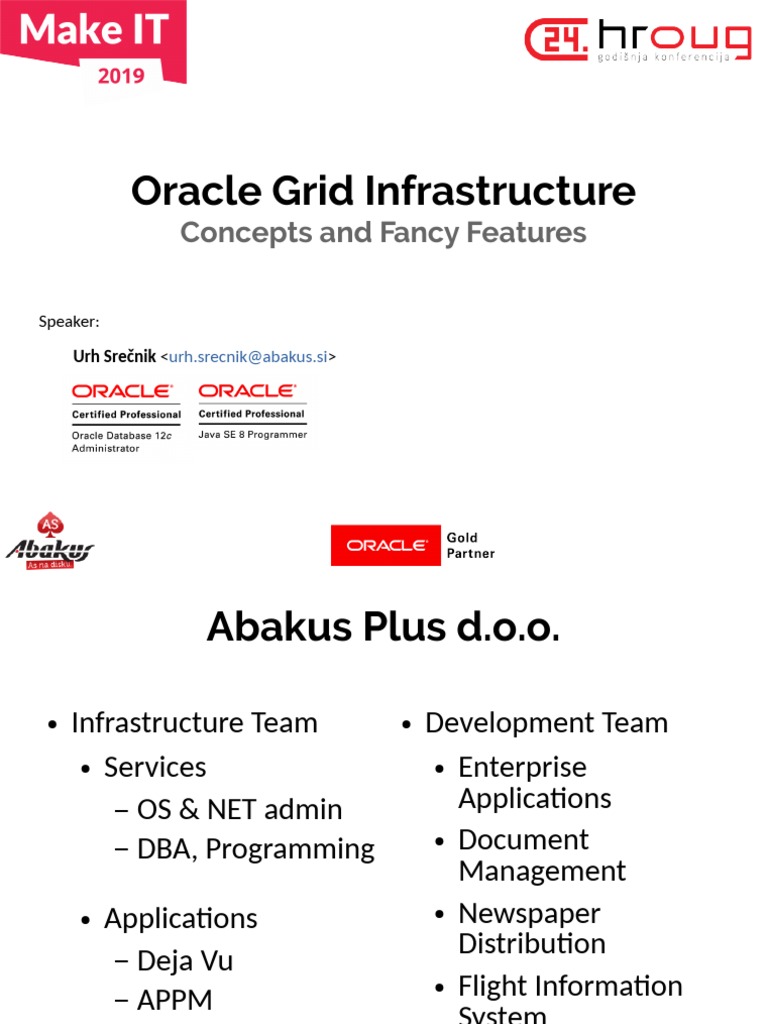 2019_urh_srecnik_oracle_grid_infrastructure | PDF | Computer Cluster | Databases
